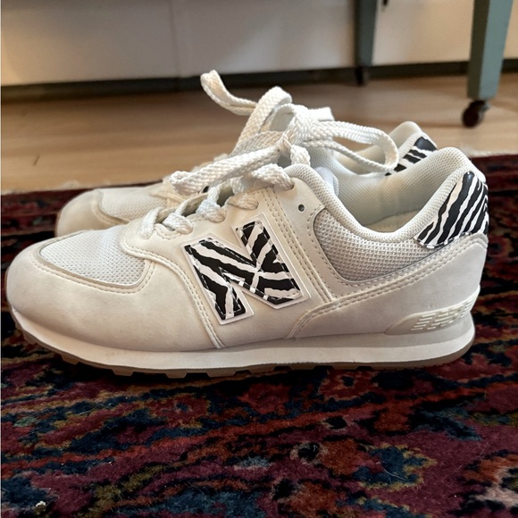 New Balance | Shoes | New Balance 574 Sneakers Sea Salt Zebra | Poshmark
